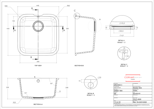 Corian® SWEET 804 | Counter Production Ltd