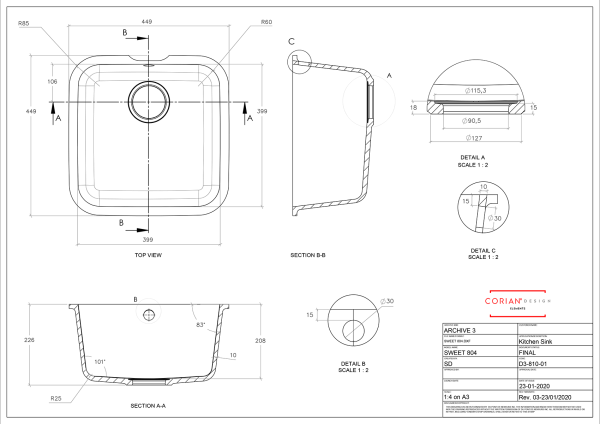 Corian® SWEET 804 | Counter Production Ltd