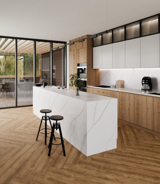 HI-MACS® AURORA CALACATTA RAMO | Counter Production Ltd