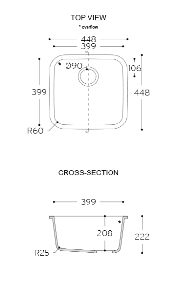 Corian® Sweet 804 sink